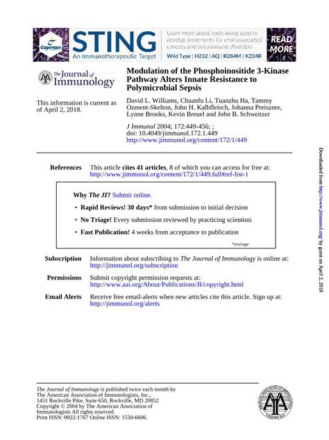 Pdf Polymicrobial Sepsis Pathway Alters Innate Resistance To Dokumentips