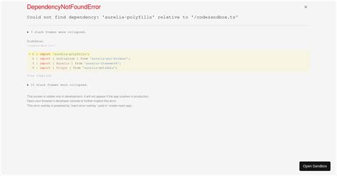 Aurelia Examples Codesandbox