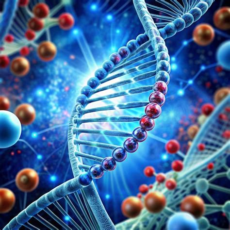 Dna Double Helix And Cells On The Background Genetics Rebackgrounddna