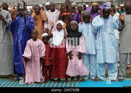 Nigerian Muslims Attends The Eid Al Fitr Prayers In Lagos Nigeria