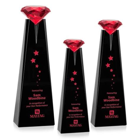 Mitchell Diamond Blackruby Towers Crystal Trophy