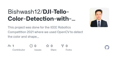 Github Bishwash12dji Tello Color Detection With Opencv This Project Was Done For The Ieee