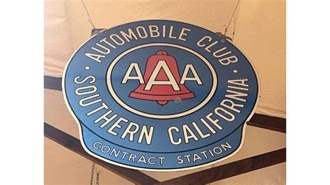 Aaa Southern California Automobile Club Double Sided Sign For Sale At
