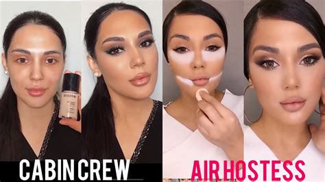 Air Hostess Airline Cabin Crew Makeup Look Step By Step Youtube