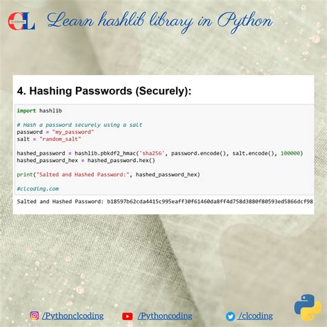 Learn Hashlib Library In Python Rpythonclcod
