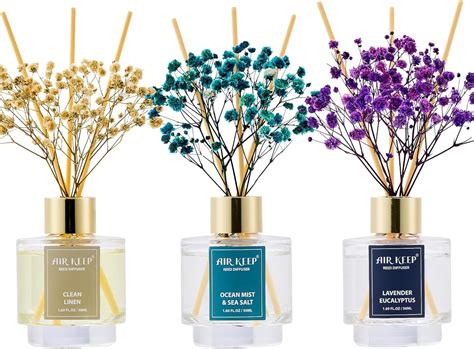 Reed Diffuser Set Of 3clean Linen Ocean Mistandsea Salt Lavender
