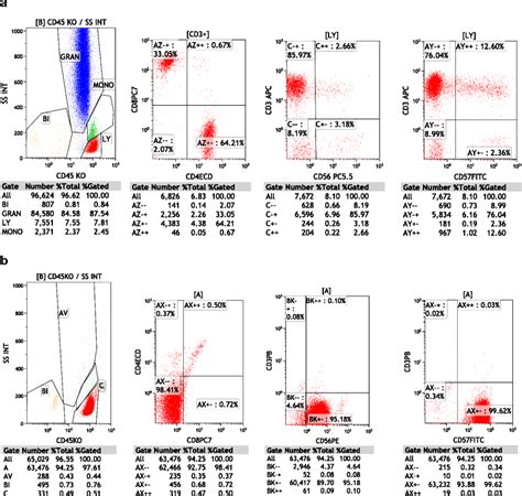 Flow Cytometric Plots Demonstrating The Immunophenotypic Analysis Of Download Scientific