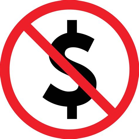 No Dollar Sign No Money Sign Isolated On White Background Vector Illustration 35402048