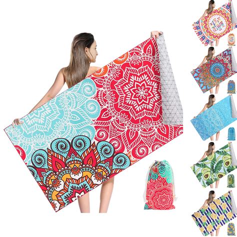 Novforth Microfiber Sand Free Beach Towel，72x36oversized Lightweight