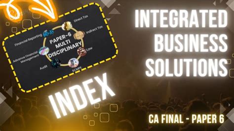 Cafinal Multidisciplinary Ibs Icai Index Ca Vinay Kumar