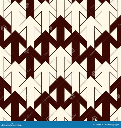Simple Modern Print With Interlocking Arrows Contemporary Abstract