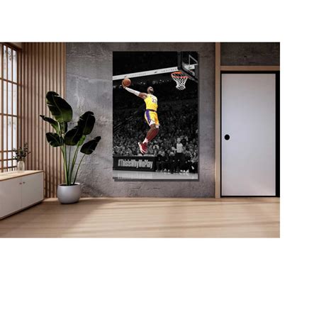 Lebron James Dunk Canvas Wall Art Lebron James Poster Lebron Inspire