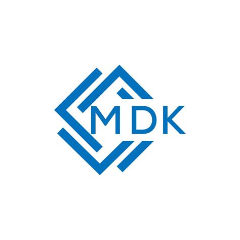 Mdk Letter Logo Design On White Background Mdk Creative Circle Letter
