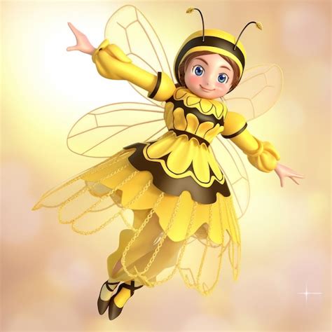 Free Photo Rendering Of Bee Anime Character