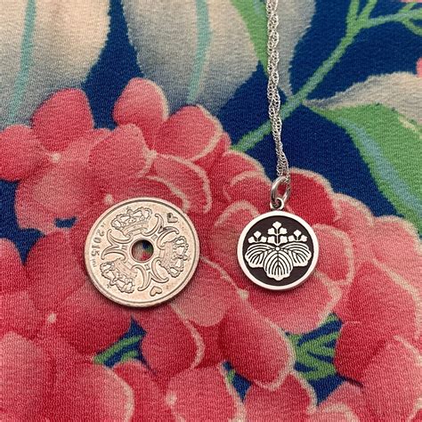 Kamon Necklace Sterling Silver Kamon Pendant Japanese Style Jewelry