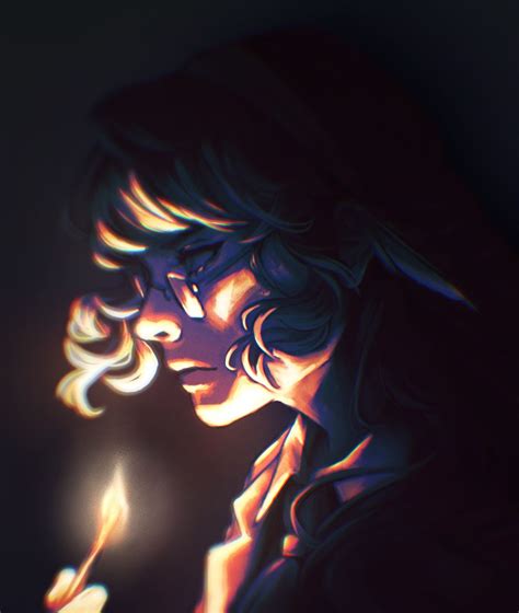 A Painting Of A Woman Holding A Lit Candle In Her Right Hand And Looking Down At The Ground