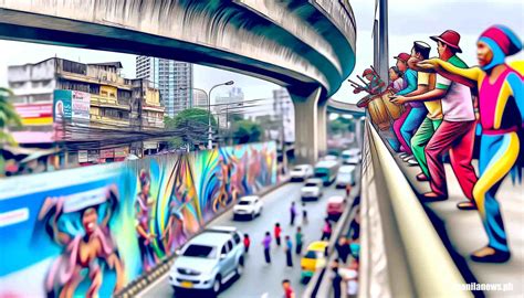 Street Performers Along Manilas Overpasses
