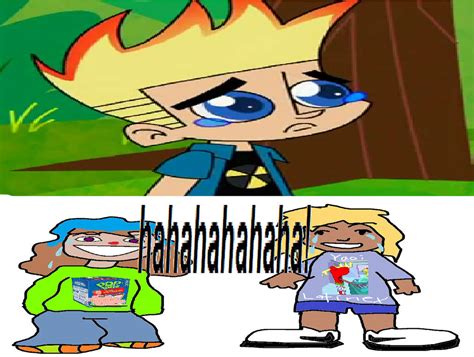Pine Sole And Unica Laughing At Johnny Test Crying By