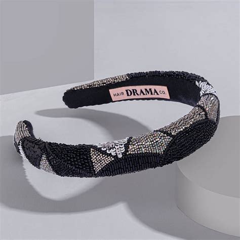 Embellished Puff Hair Band Black Hair Drama Company