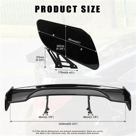 57 Rear Trunk Spoiler Wing Gt Style Racing Lip Gloss Abs For Polaris Slingshot Ebay
