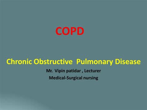 Copd Pptx Physical Therapy Wellness