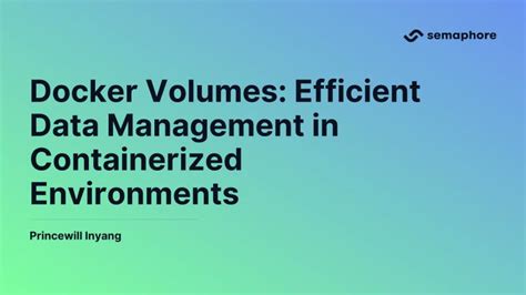 Joseph Ibochi On Linkedin Docker Volumes Efficient Data Management In