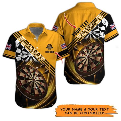 Customized Name And Text Darts Hawaiian Shirt Personalized Dart Hawaiian