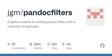 Github Jgmpandocfilters A Python Module For Writing Pandoc Filters With A Collection Of