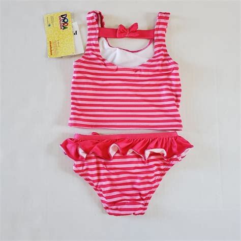 Nickelodeon Swim Dora The Explorer Bathing Suit Girls Tankini 3t