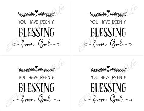 Thank You For Service Cards God Bless You Instant Download Printable