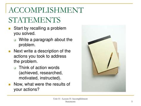 Ppt Accomplishment Statements Powerpoint Presentation Free Download Id 5056108