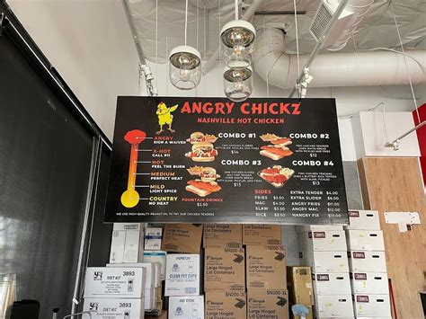 Menu At Angry Chickz Fast Food Visalia