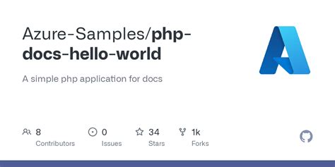 Github Azure Samples Php Docs Hello World A Simple Php Application For Docs