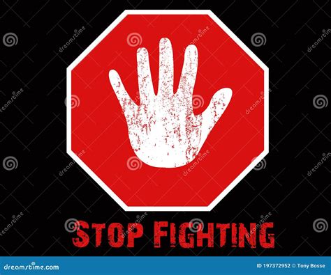 Stop Fighting Illustration Stock Illustration Illustration Of Fight