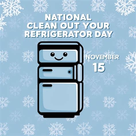 National Clean Out Your Refrigerator Day Graphic Design Premium Ai