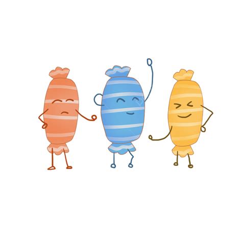 Candy Illustration Png Image Cartoon Three Candy Dolls Illustration