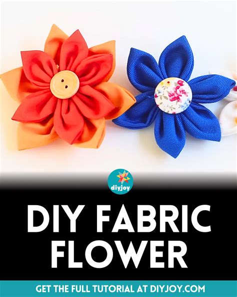 Easy Diy Fabric Flower Tutorial Diy Joy