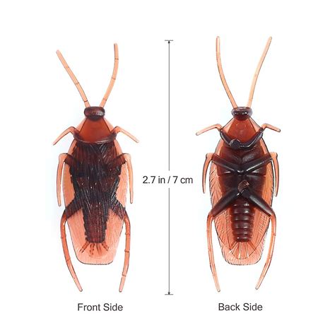 60pcs Fake Roach Simulation Cockroaches Prank Novelty Plastic Cockroach