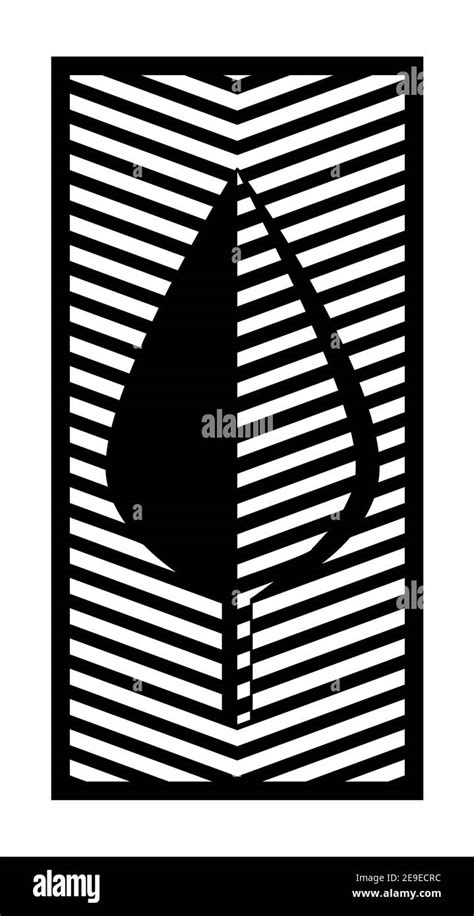 Cnc Pattern With Leaf Decorative Panel Screenwall Vector Cnc Leaf