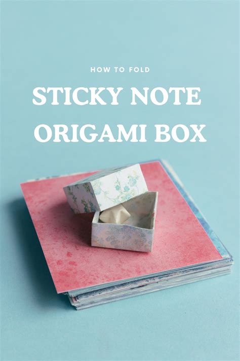 Easy Sticky Note Origami Box Origami Ok