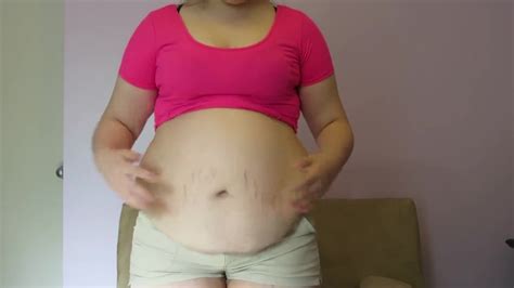 Fat Girl Jiggles Her Gut