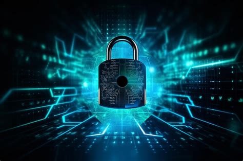 Premium Ai Image Computer With A Padlock On The Screen Cybersecurity