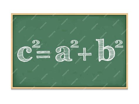 Premium Vector Pythagoras Theorem On Blackboard Vector Eps10