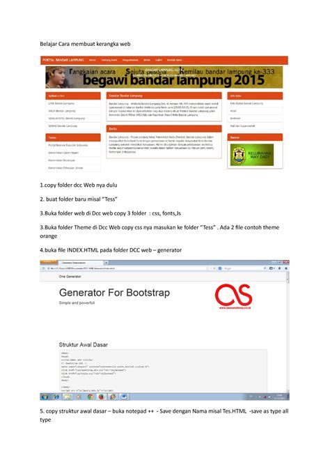 Belajar Cara Membuat Kerangka Web Buat Folder Baru Misal Tess Folder Web Di Dcc Web Copy