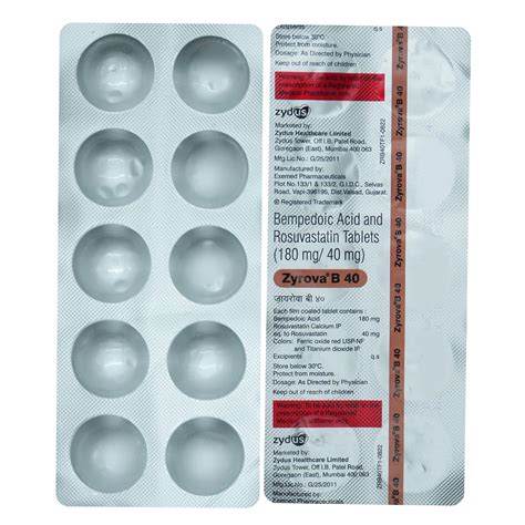Zyrova B 180mg 40mg Tablet View Usage Side Effects Price And