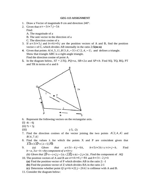 Vector Practice Questions Geg113 Pdf