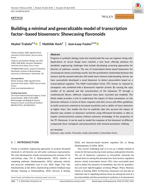 Pdf Building A Minimal And Generalizable Model Of Transcription