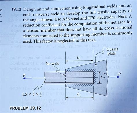 1912 Design An End Connection Using Longitudinal Welds And An End