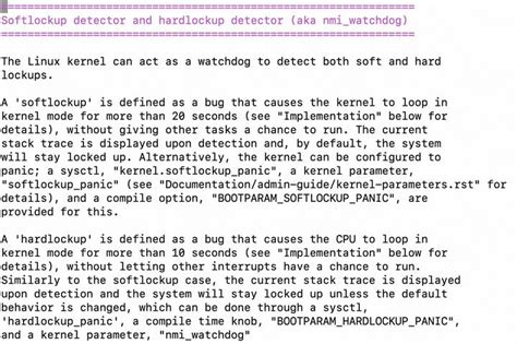 Linux Softlockup和hardlockup的部分参数解析 知乎