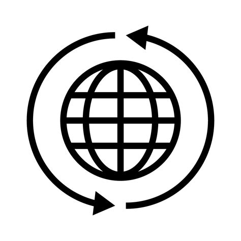 Browser Icon And Rotating Arrow Reload And Refresh Vector 26381299 Vector Art At Vecteezy